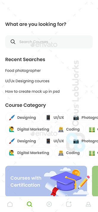 Online Learning App UI Kit| Online exam app UI Kit| Online Class App UI Kit| CourseHub, Web Elements
